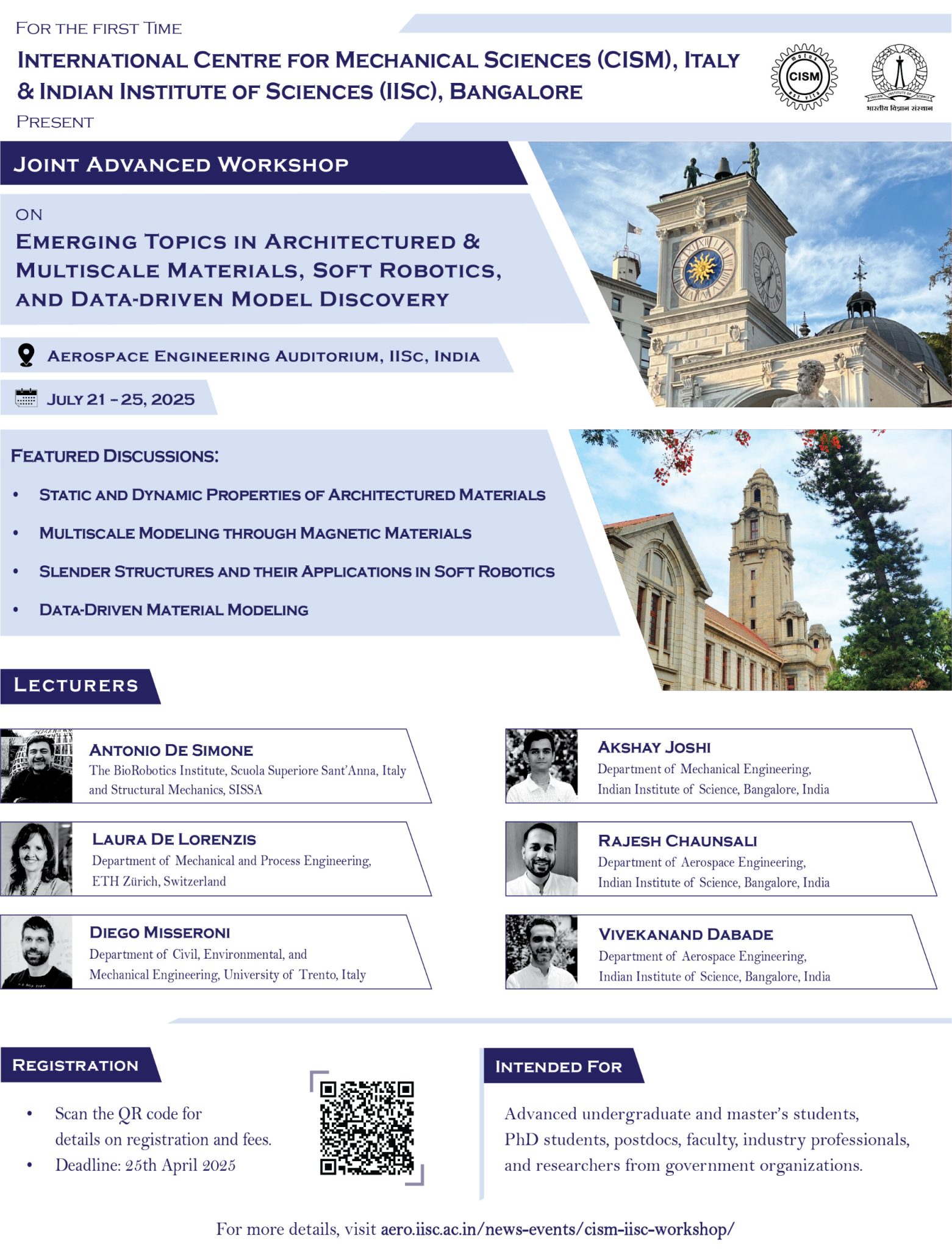 CISM-IISc Workshop – Department of Aerospace Engineering